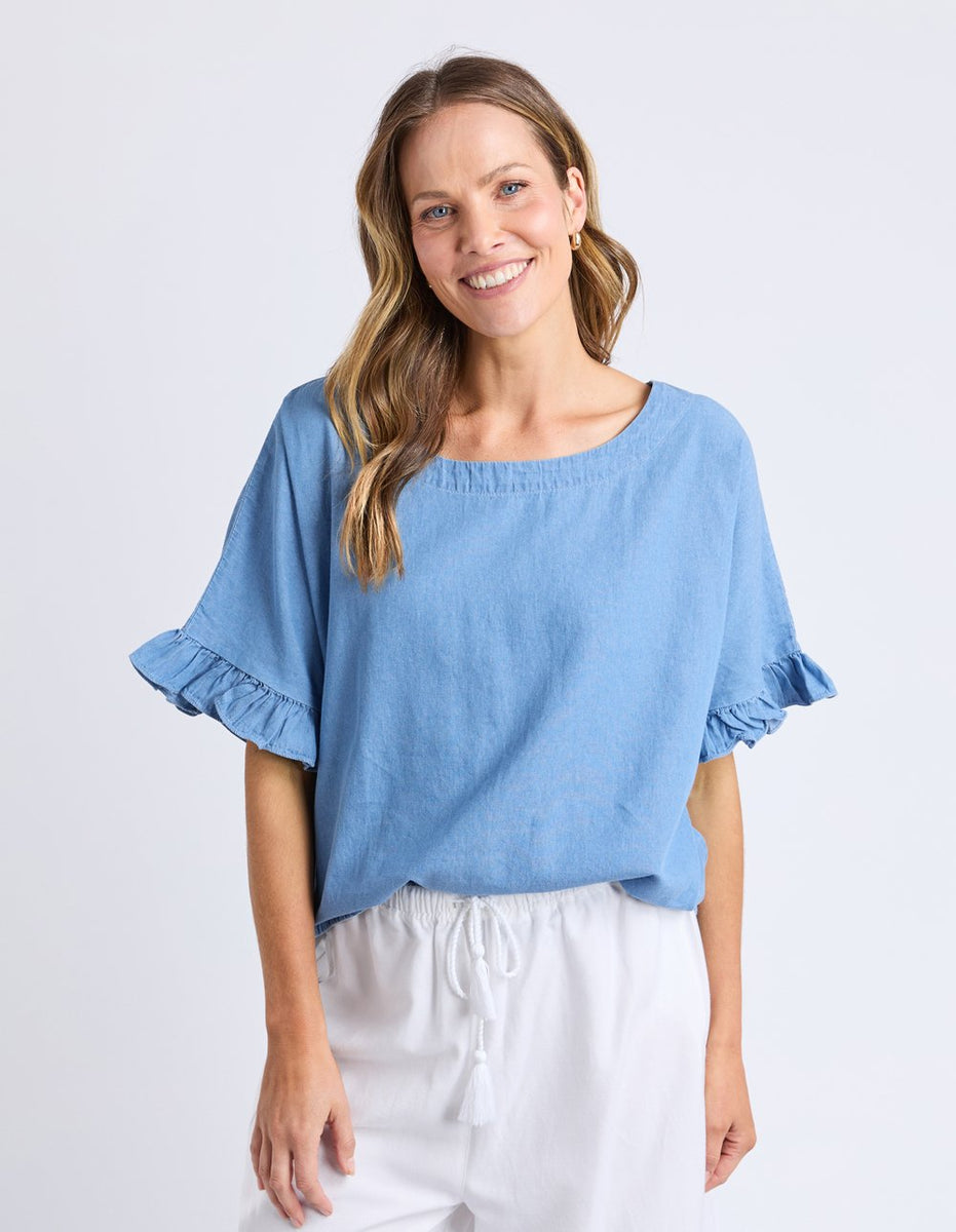 Elm Tilda Chambray Blue Shirt – Binny Bowe Boutique