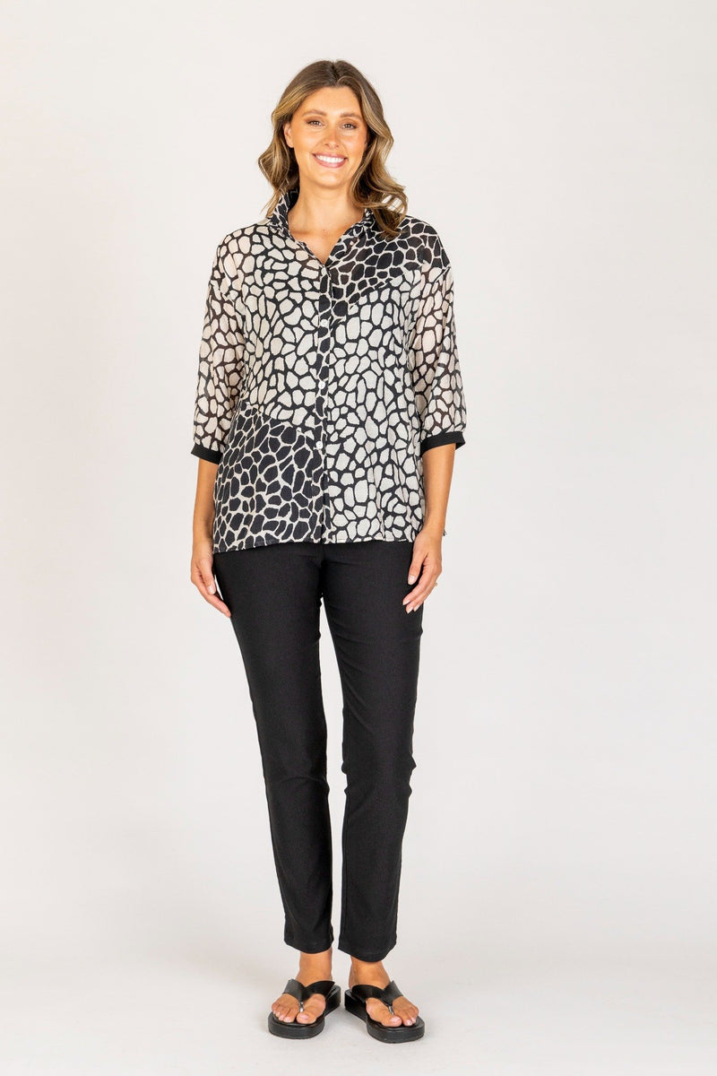 Velora Shirt Black - Renoma – Binny Bowe Boutique