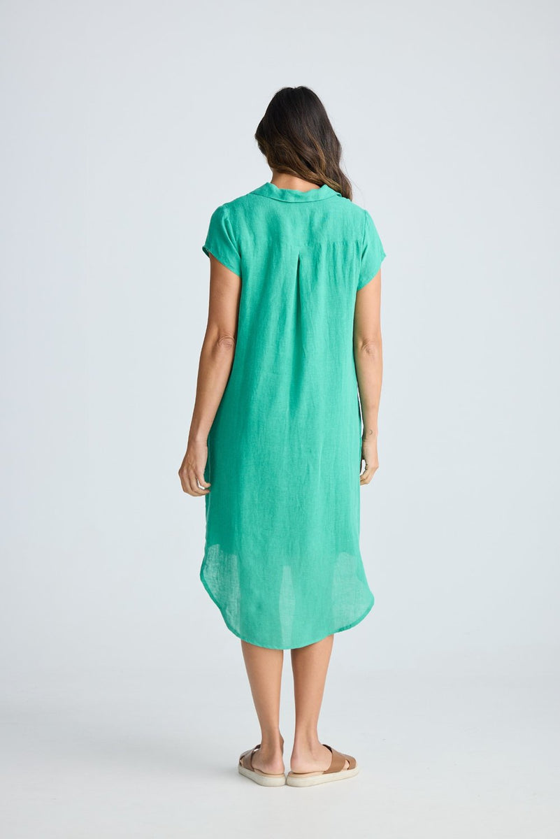 Holiday Ahoy Tunic Dress - Jade Green – Binny Bowe Boutique